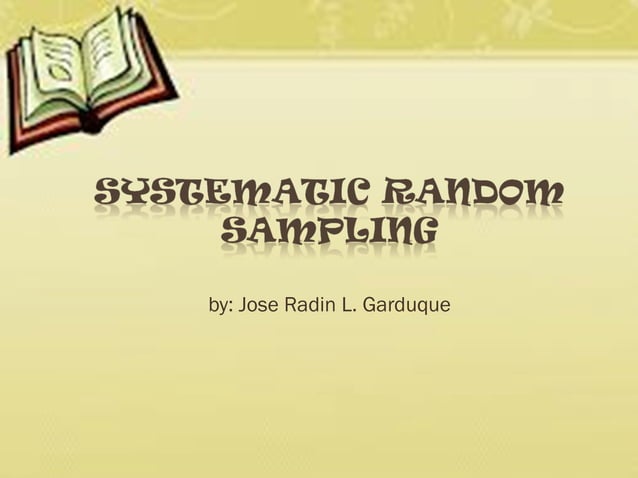 Systematic Random Sampling | PPT