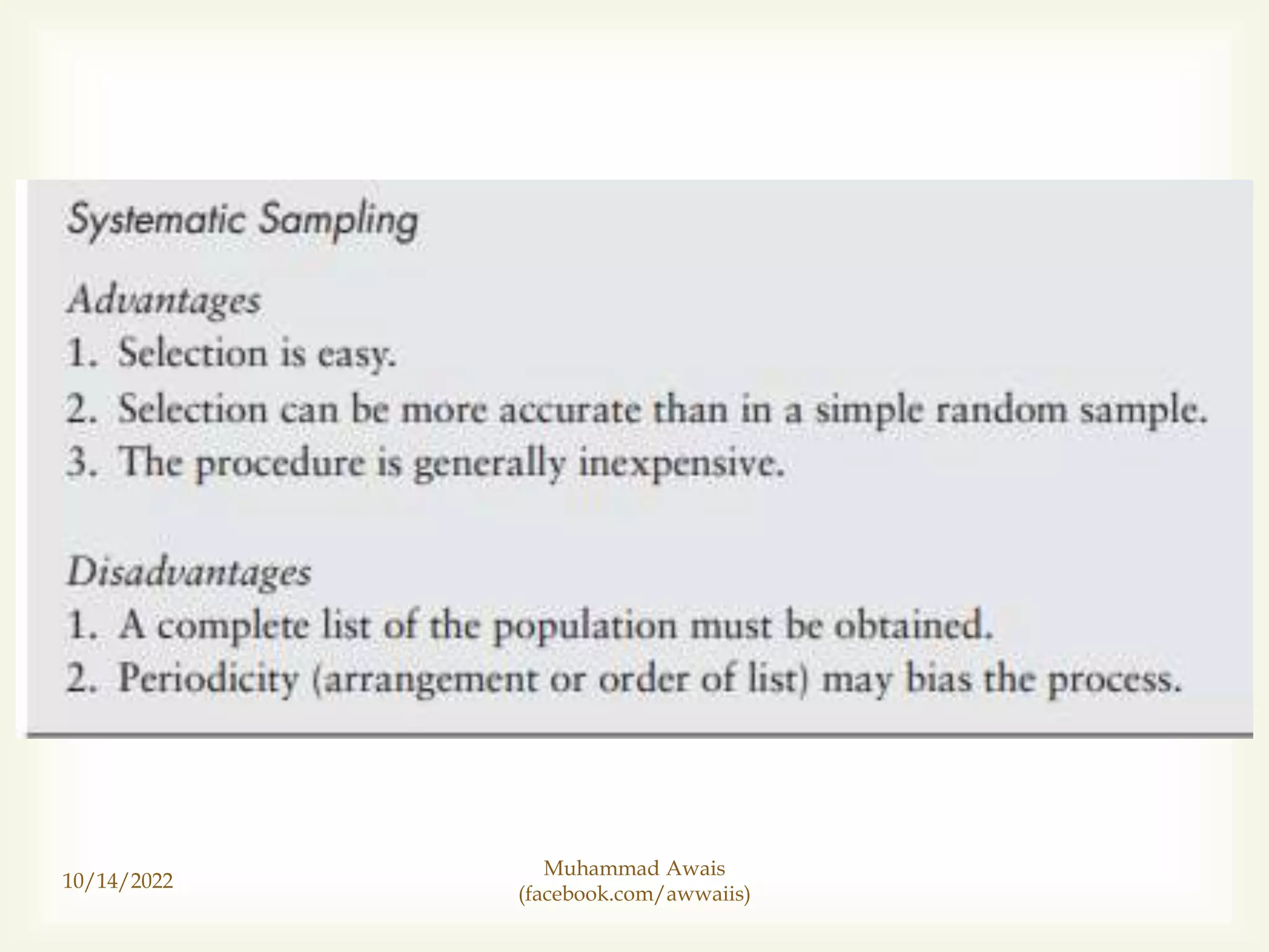 Systematic Random Sampling Technique - Probability Sampling - Mass ...