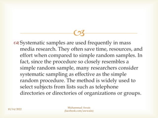 Systematic Random Sampling Technique - Probability Sampling - Mass ...