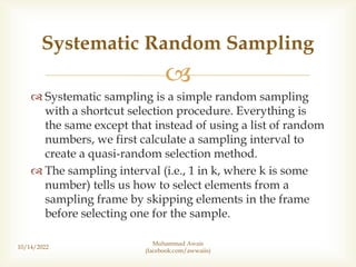Systematic Random Sampling