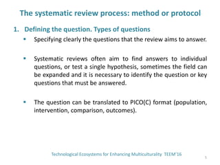 The Systematic Review of Literature in LIS: an approach | PDF