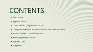 Systematic Reviews: A Comprehensive Guide | PPTX