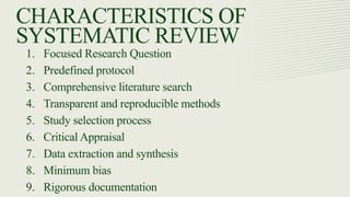 Systematic Reviews: A Comprehensive Guide | PPTX