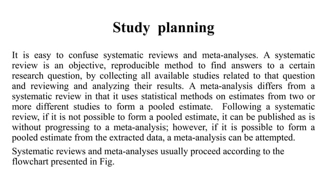 Systematic review and meta analysis | PPTX