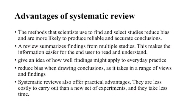Systematic review and meta analysis | PPTX