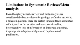 Systematic review and meta analysis | PPTX