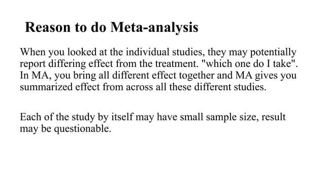 Systematic review and meta analysis | PPTX