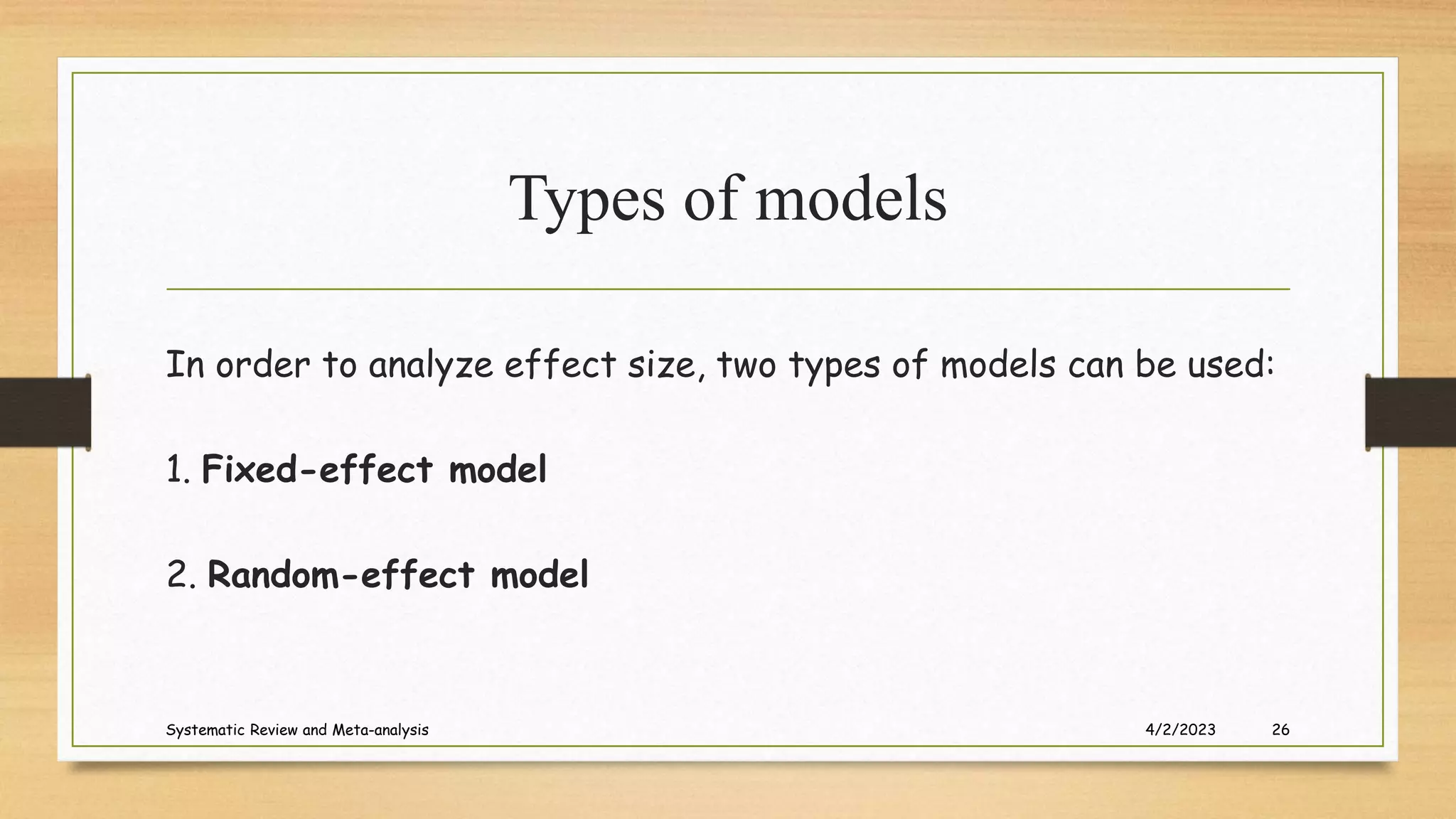 Systematic Review And Meta Analysis Pptx