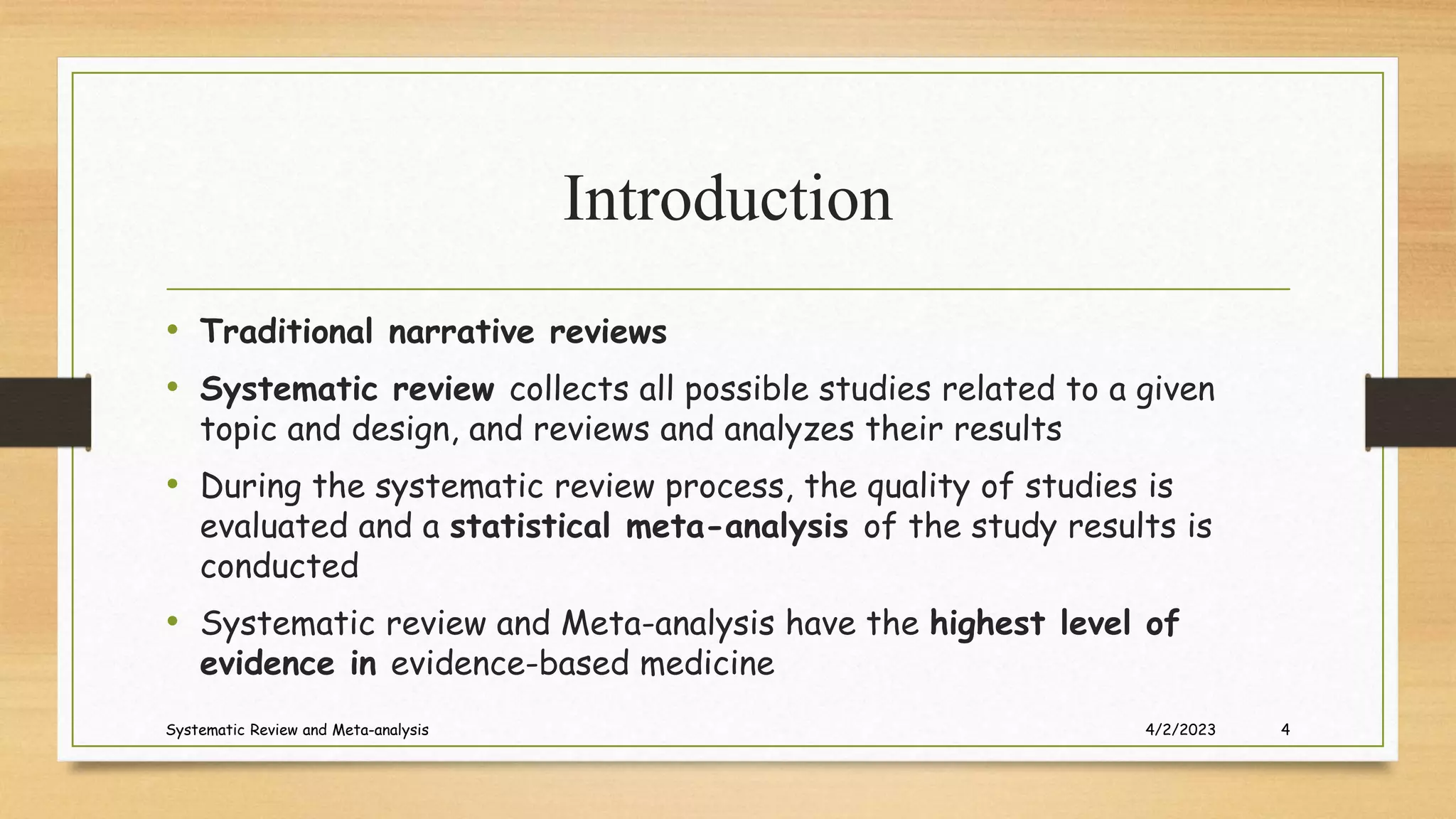Systematic Review and Meta analysis.pptx | Pharmaceutical Industry | Industries