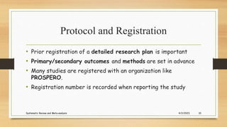 Systematic Review and Meta analysis.pptx | Pharmaceutical Industry ...