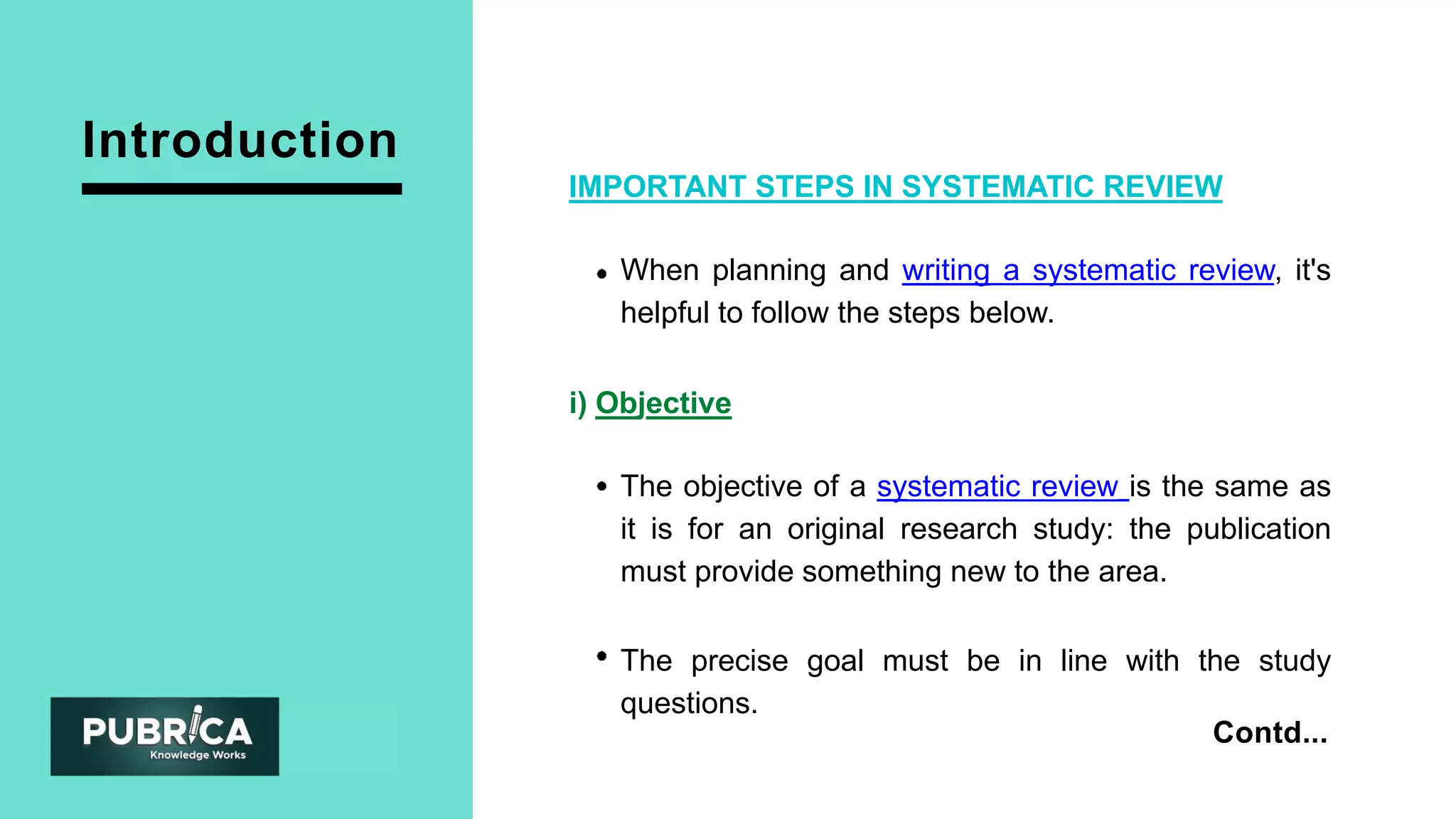 Systematic review article and meta analysis .main steps for successful ...