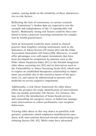 SYSTEMATIC REVIEWElder abuse a systematic review of risk .docx