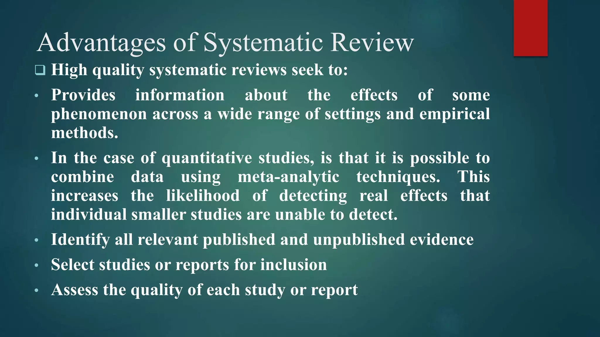 Systematic Review in Software Engineering | PPTX