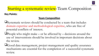 Key Frameworks in Systematic Reviews - Dr Reginald Quansah | PPTX