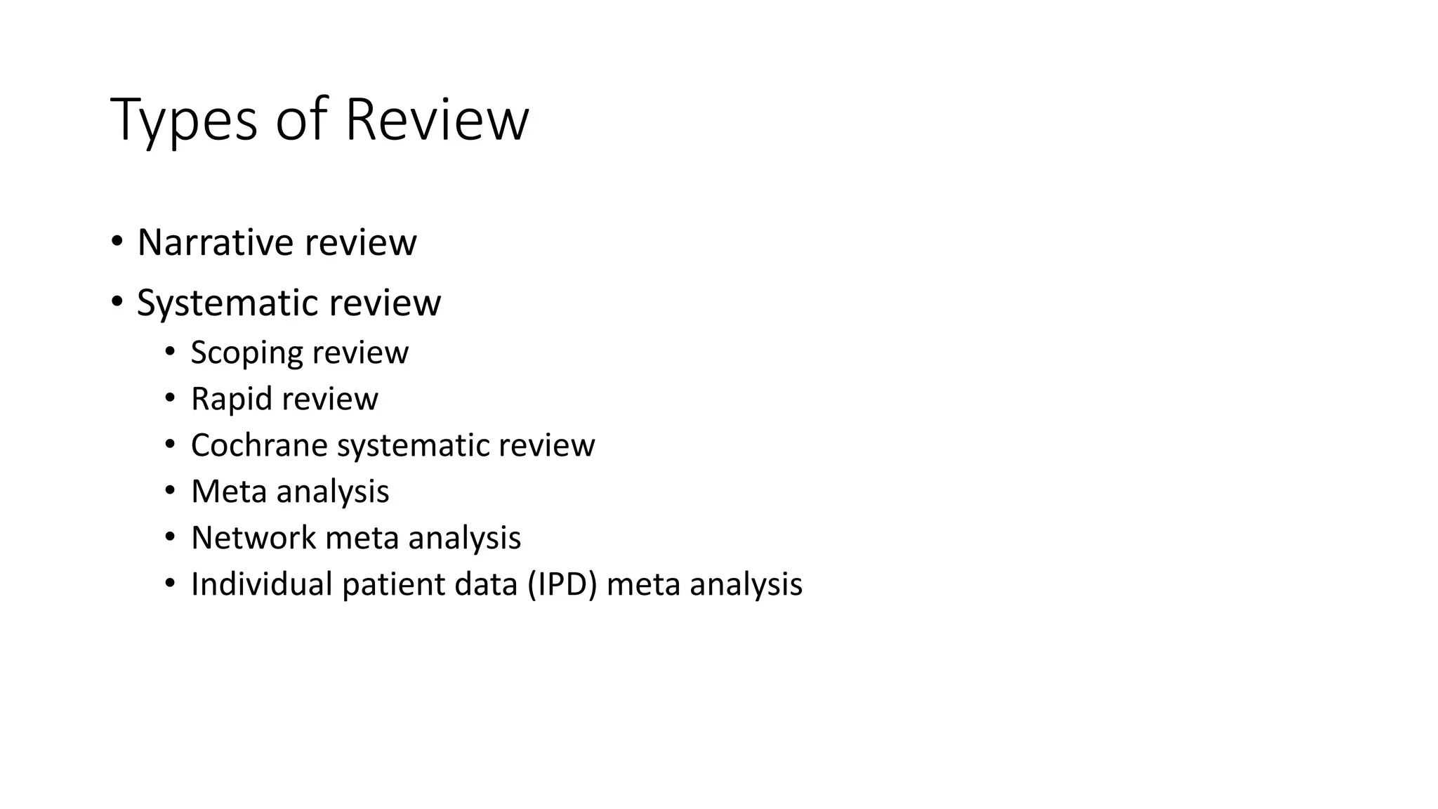 Systematic review & meta analysis | PPTX