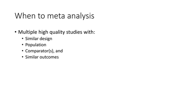 Systematic review & meta analysis | PPTX