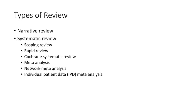 Systematic review & meta analysis | PPTX