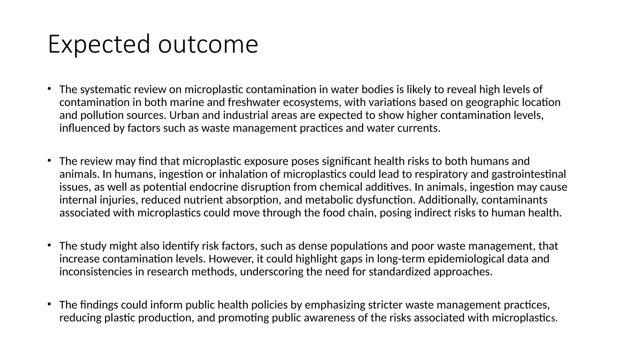 Systematic Review PPT.pptx shows how microplastic is affecting the ...