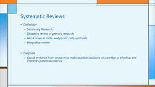 Systematic reviews | PPTX