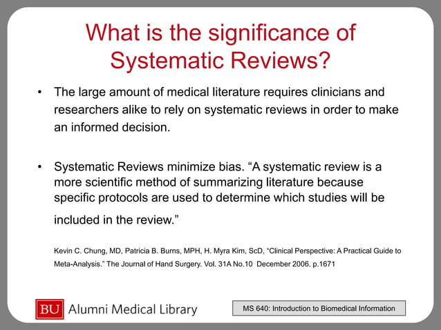 SystematicReviews /systematic literature review.ppt