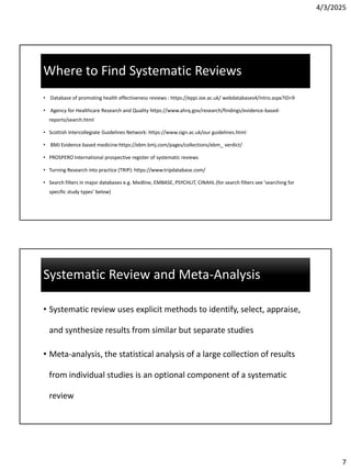 Introduction to Systematic Reviews - Prof Ejaz Khan | PDF