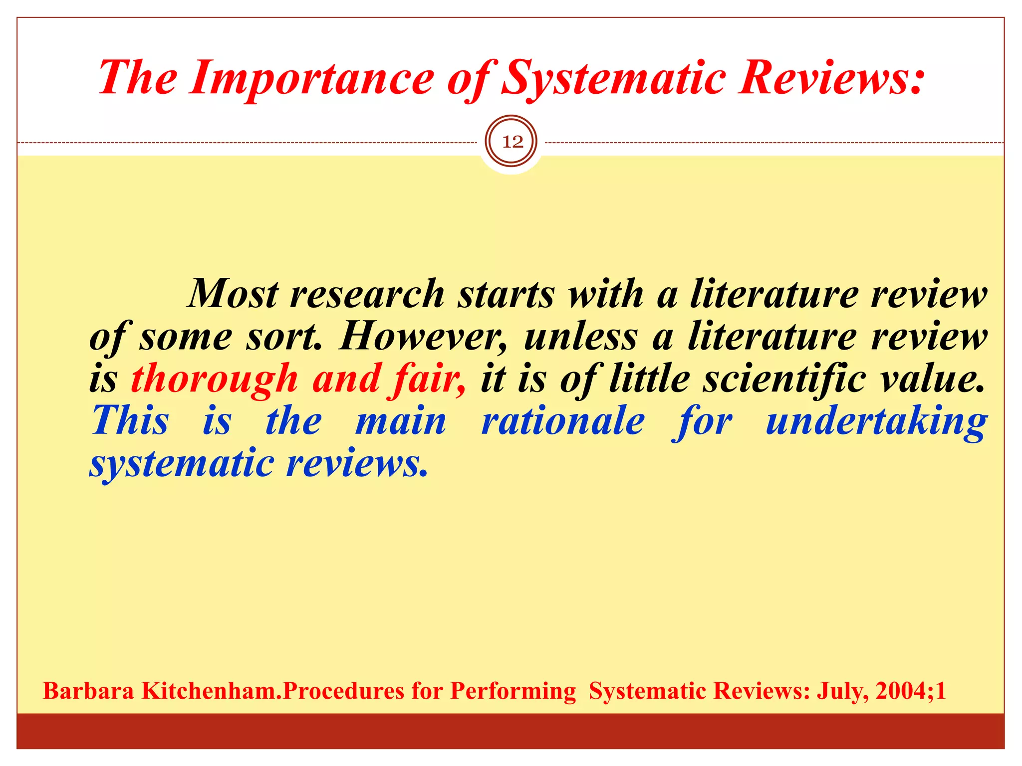 Systematic Reviews And Metanalysis | PPTX