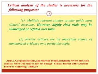 Systematic Reviews And Metanalysis | PPTX