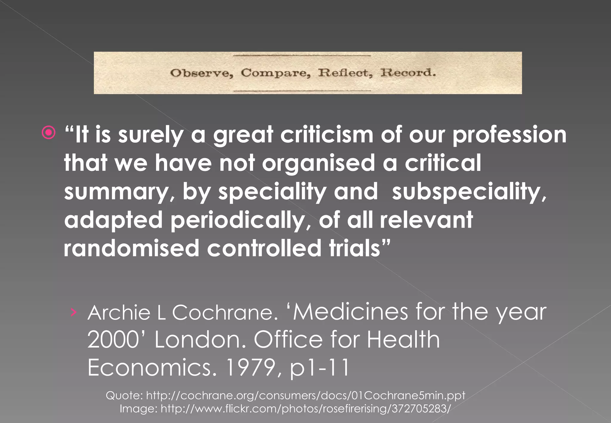 Overview of Evidence Based Medicine and Systematic Review Methodology | PPT