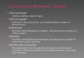 Overview of Evidence Based Medicine and Systematic Review Methodology | PPT