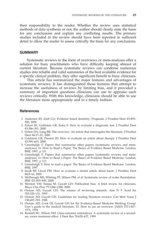 Systematic reviews of | PDF | Dental Health | Diseases and Conditions
