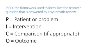 Systematic Reviews Overview | PPTX