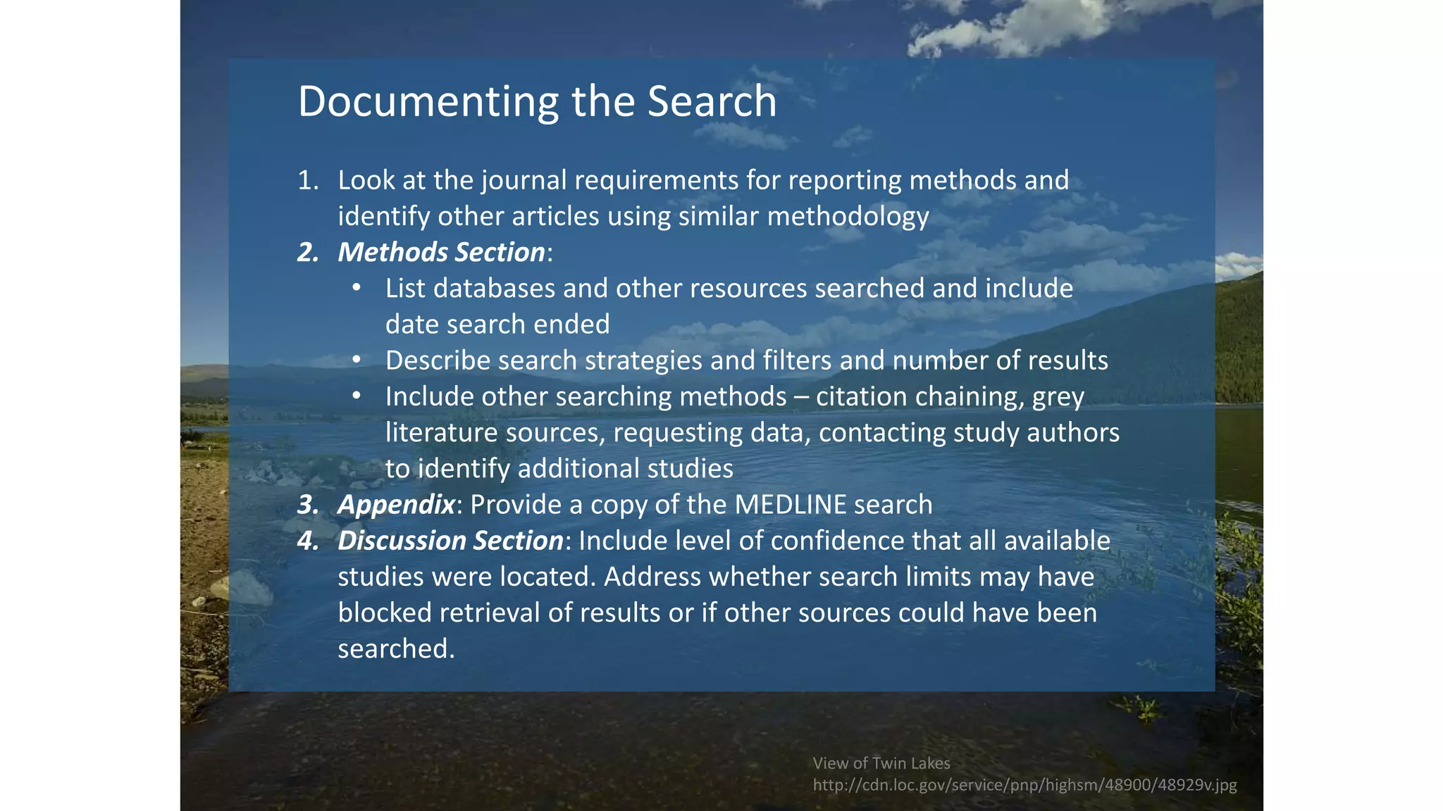 Systematic reviews searching part 2 2019 | PPT