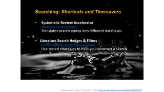 Systematic reviews searching part 2 2019 | PPT