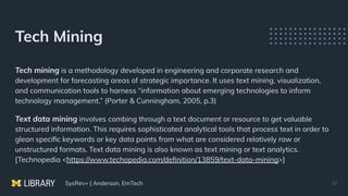 Systematic Reviews, Tech Mining, and Other Knowledge Synthesis Beasts ...