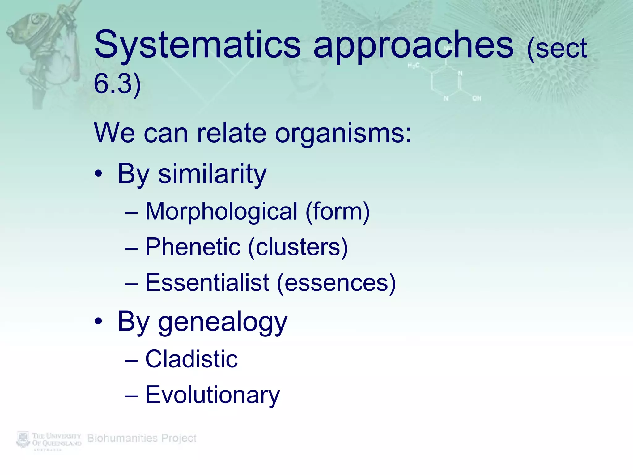 Systematics | PPT
