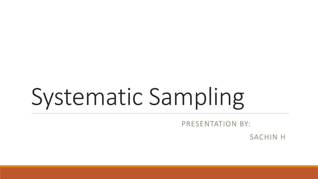 Systematic sampling in probability sampling | PPTX | Science