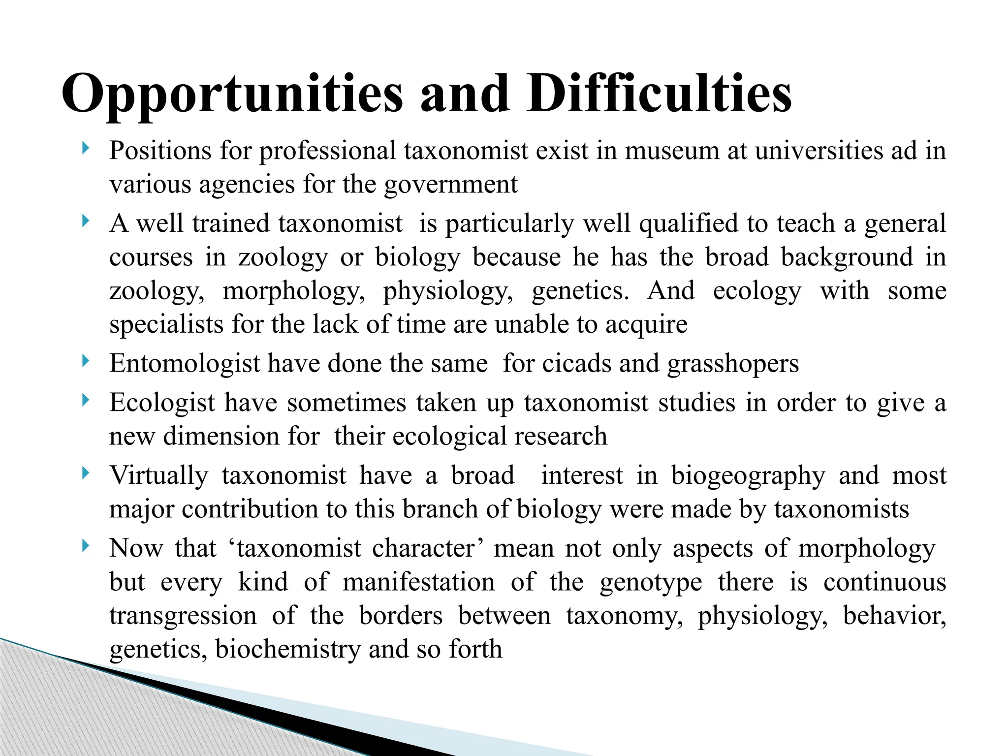 systematics as proffesion.pptx.............................. | PPTX | Biological Sciences | Science