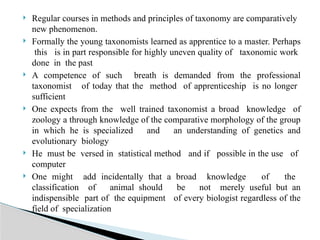 systematics as proffesion.pptx.............................. | PPTX | Biological Sciences | Science