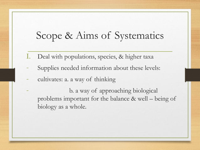 SYSTEMATIC and TAXONOMY: Components and Challengesmain(1).ppt
