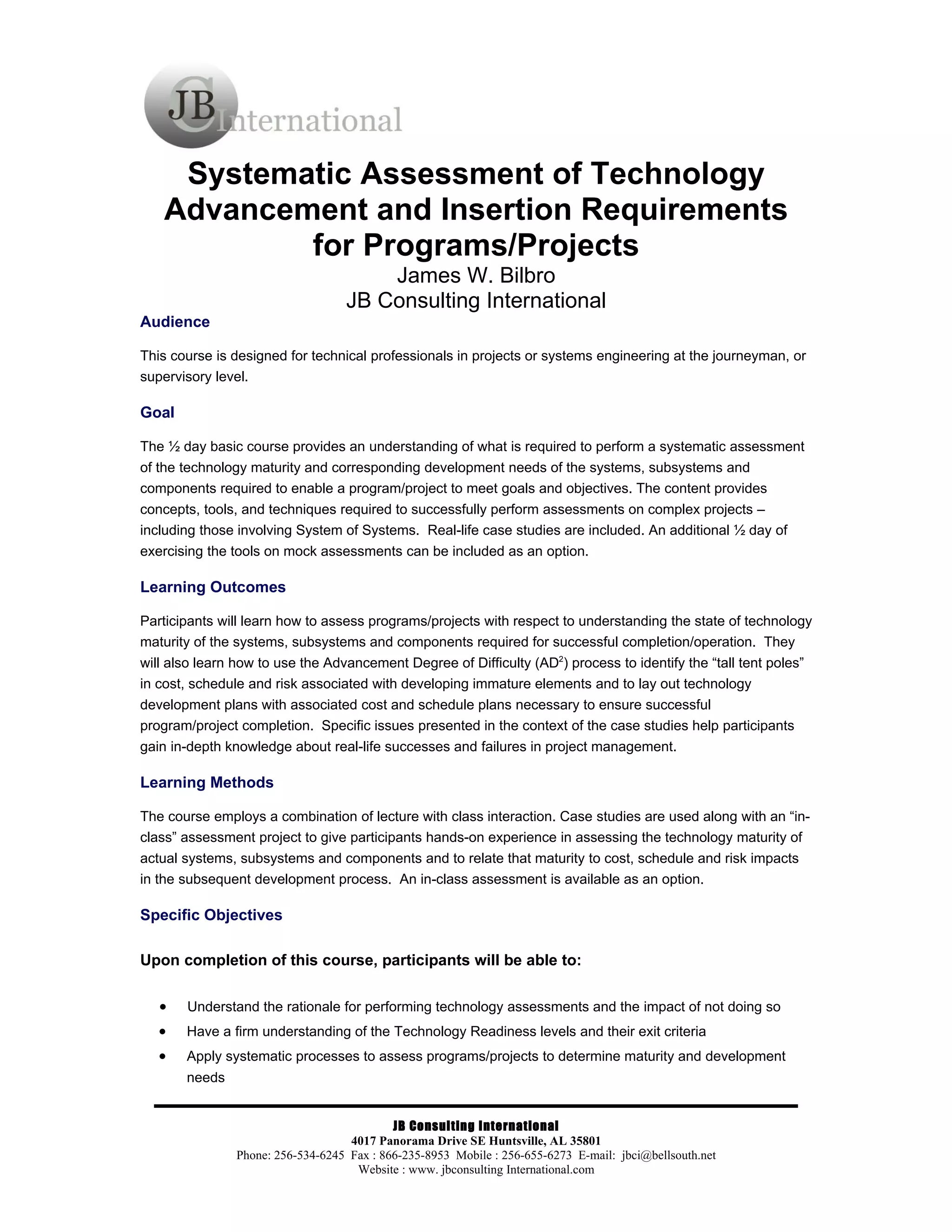 Systematic Technology Assessment | DOC