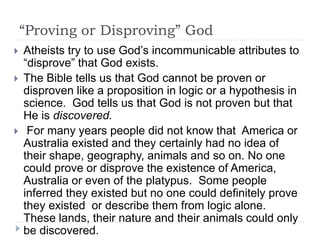 Systematic Theology 4 - Incommunicable Attribues of God_a.ppt