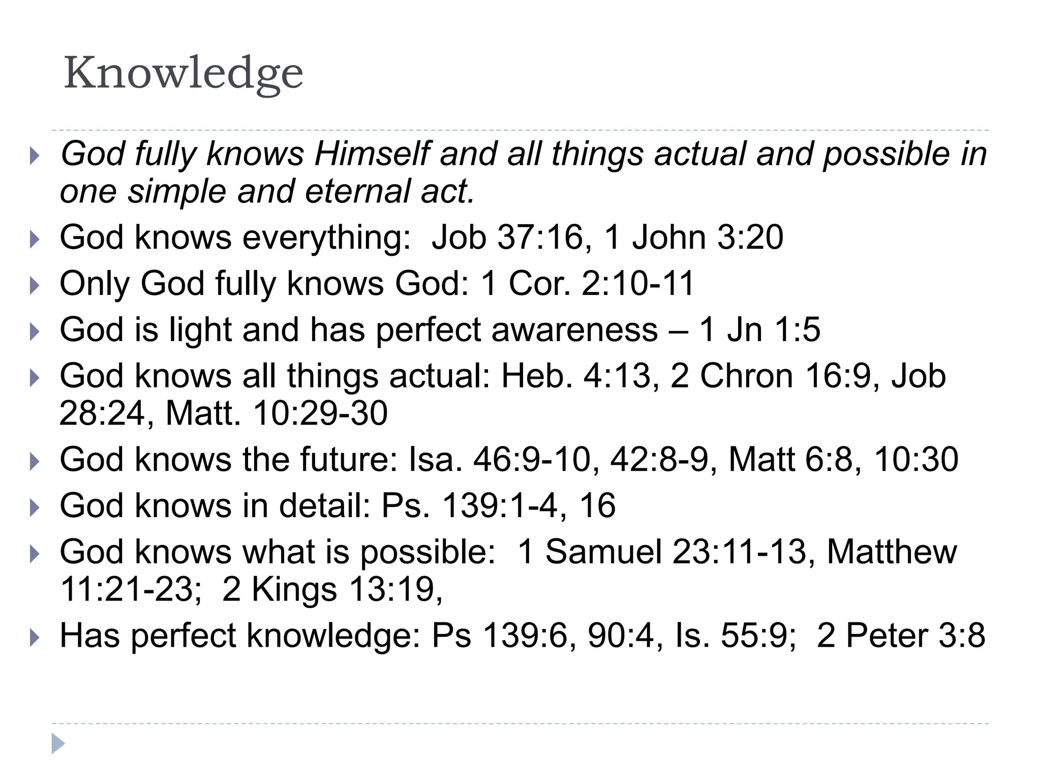 Systematic Theology 5 - Communicable Attributes.ppt