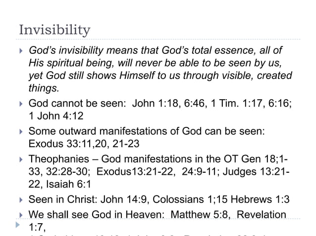 Systematic Theology 5 - Communicable Attributes.ppt