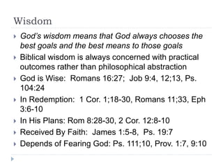 Systematic Theology 5 - Communicable Attributes.ppt