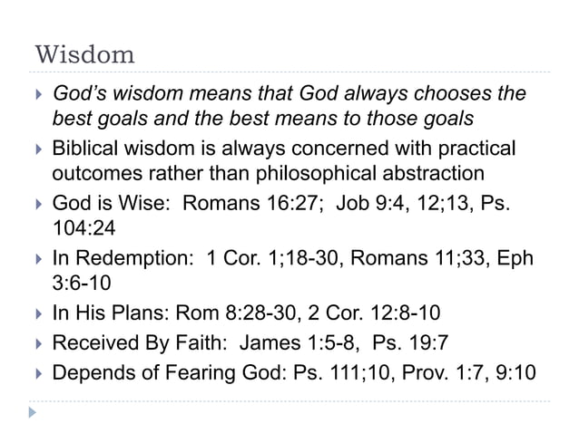 Systematic Theology 5 - Communicable Attributes.ppt