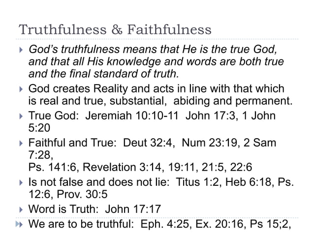 Systematic Theology 5 - Communicable Attributes.ppt