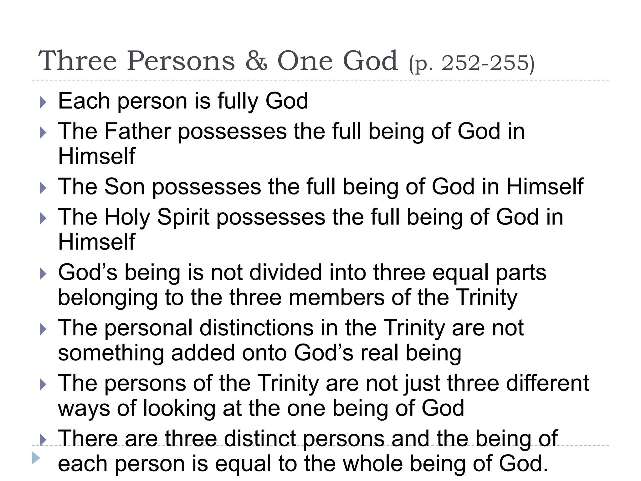 Systematic Theology 6a - The Trinity.ppt