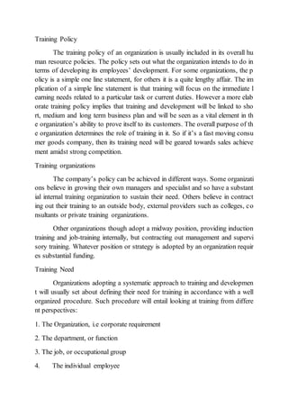 Systematic training and development | PDF