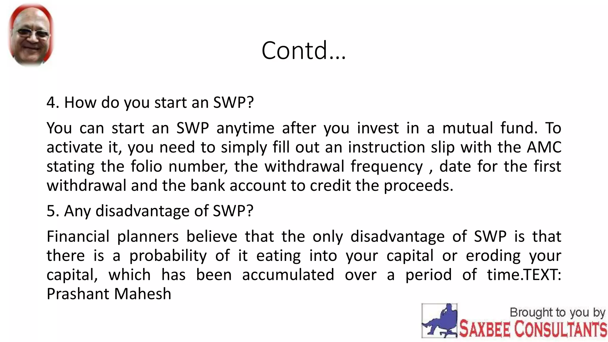 Systematic withdrawal plan | PPTX