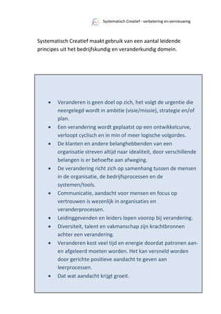 Systematisch Creatief ondernemingsbrochure | PDF